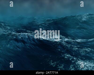 Hard storm in the ocean Stock Photo - Alamy