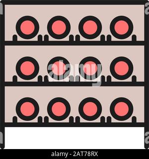 Glass of wine icon. Flat illustration of glass of wine vector icon for ...