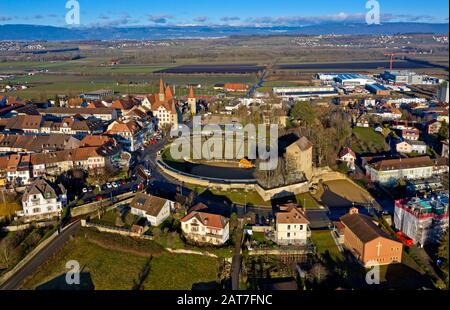 Roman theatre of Aventicum, Avenches, Vaud, Switzerland Stock Photo - Alamy