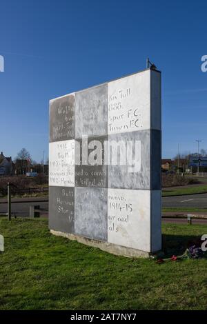 The memorial at Sixfields Northampton to Walter Tull, the football ...