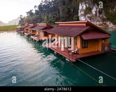 Floating bungalows, Khao Sok National Park, man-made reservoir, Chiao ...