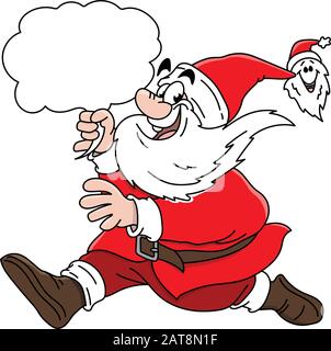 cartoon happy santa claus with speech bubble Stock Vector Image & Art ...