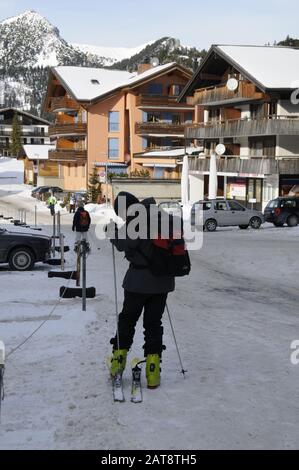 The ski resort of Malbun, in the municipality of Triesenberg ...