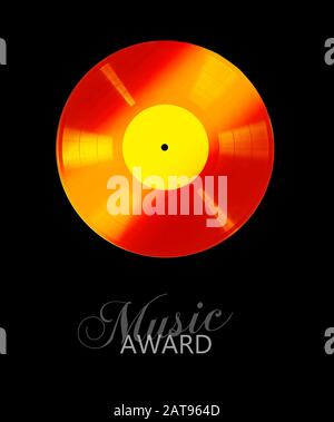 gold record music disc award isolated Stock Photo - Alamy