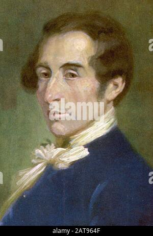 Carl Maria von Weber, a german composer, portrait on a GDR stamp 1952 ...