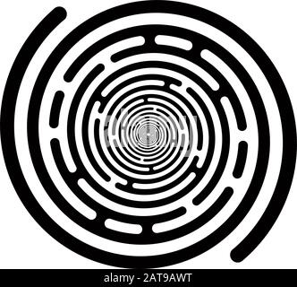 Vector Hypnotic Helix Maze - Mesmerizing Infinite Spiral Labyrinth ...