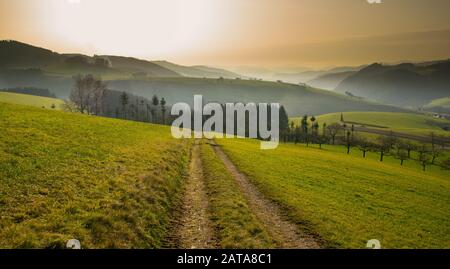 Beautiful heights of Oberharmersbach in the black forest in germany ...