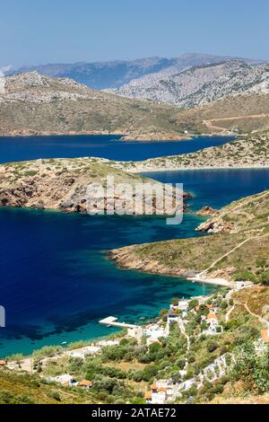 Aegean sea and Fourni, from Ikaria island, Greece Stock Photo - Alamy