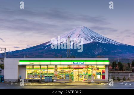 FUJIKAWAGUCHIKO, YAMANASHI, JAPAN - APRIL 12, 2017: FamilyMart ...
