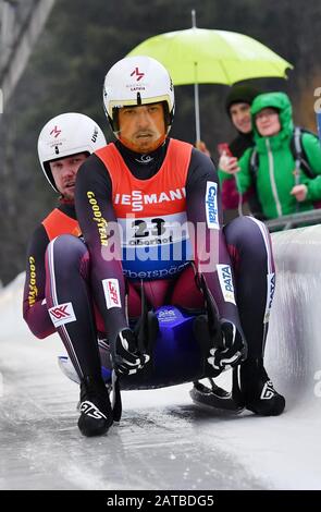 Oberhof, Germany. 01st Feb, 2020. Luge, World Cup, doubles: Toni Eggert ...