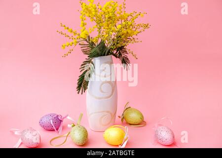 Pastel colors and easter motives Stock Photo - Alamy