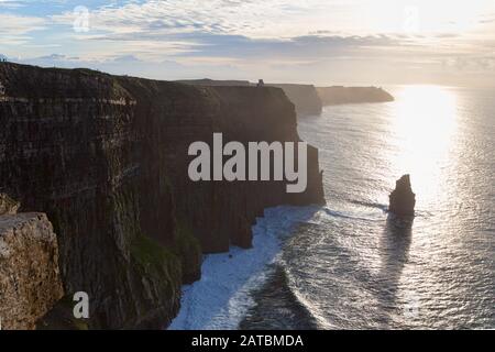 Cliffs of Moher at sunset, Ireland, UK Stock Photo - Alamy