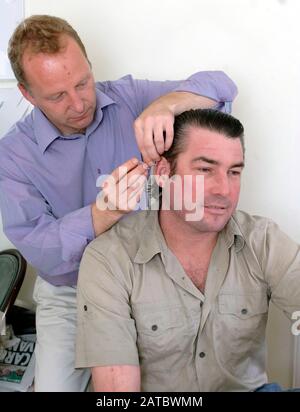 TV chef Ross Burden undergoing an acupuncture procedure at the Hale ...