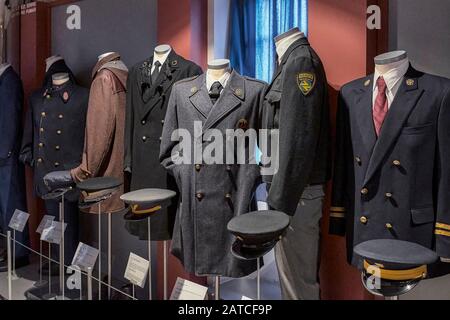 Mannequin in the old railway worker uniforms Stock Photo - Alamy