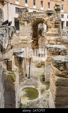 The Ruined Amphitheatre in Lecce, Apulia, Italy Stock Photo - Alamy