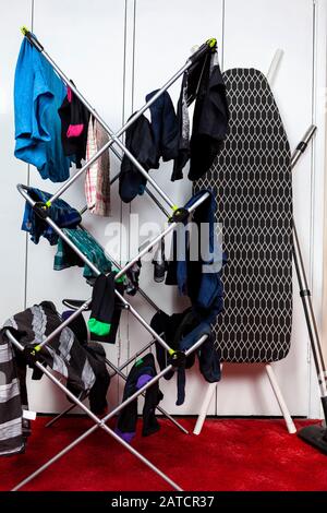 The Dry Laundry, used for drying and ironing, with mangle and drying ...