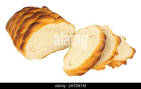 Crusty hedgehog bread loaf isolated on a white background Stock Photo ...