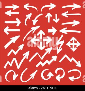 Increase and decrease arrows sign set. Growth and falling arrow icons ...