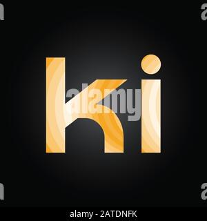 Initial Letter KI Logo Design vector Template. Digital Abstract KI ...
