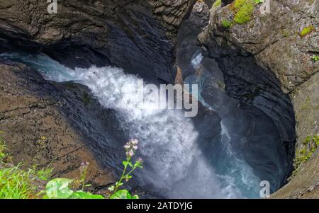 Trummelbach Falls in the Lauterbrunnen Valley Switzerland Stock Photo ...
