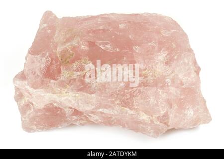 rose quartz from Namibia isolated on white background Stock Photo - Alamy