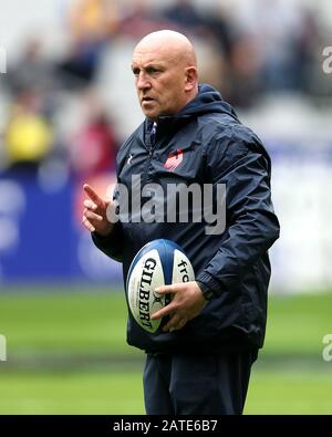 France defence coach Shaun Edwards (centre) ahead of the Guinness Six ...