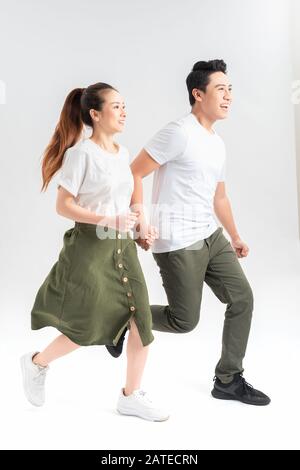 in full growth. attractive young woman pointing to copy space Stock ...