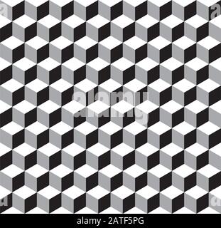 Squares geometric object in light 3d space, abstract background ...