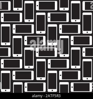 Seamless Smartphone Cellphone Mobile Device Background Stock Vector ...