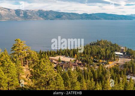 Views of Lake Tahoe from Crystal Bay Scenic Overlook Stock Photo - Alamy