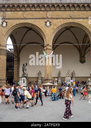 General view of the Piazza della Signoria ancient home of the ...