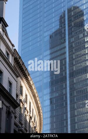 Modern architecture seen from Threadneedle Street, London, United ...