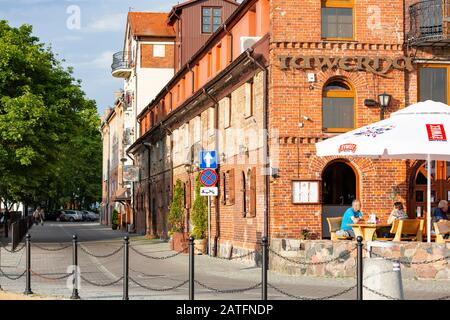Poland, Ustka, Landmarks and architecture of the city. Harbour Stock ...
