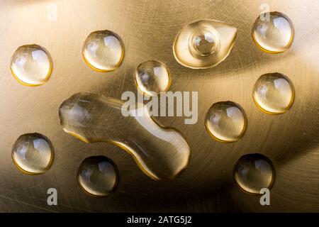 Round water drops in close-up view on background Stock Photo - Alamy