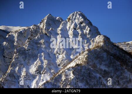 Snowy landscapes in the Furano-Mount Ashibetsu region of Hokkaido Stock ...