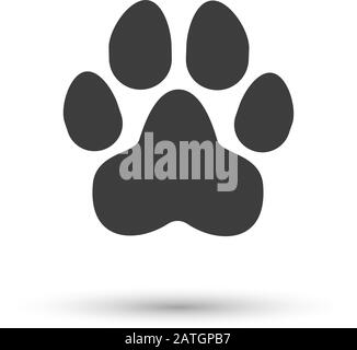 Sitting cat with paw color line icon. Pictogram for web page Stock ...