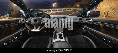 vision of sound waves emitted by a modern car audio system Stock Photo ...