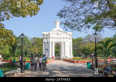 Aayi Mandapam monument in Pondicherry park in India Stock Photo - Alamy
