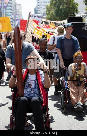 Perth, Australia. 26th January 2020. Invasion Day protests on stage and ...