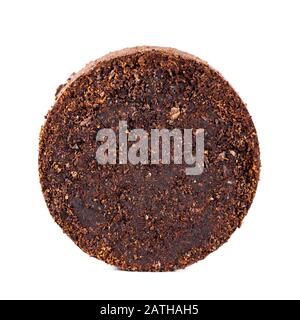 Coffee grounds isolated against white background Stock Photo - Alamy