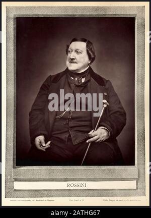Gioacchino Rossini (1792-1868), Italian composer. Painting by Moritz ...