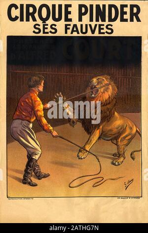 Poster for the French circus 'Cirque Pinder', designed by Gustave Soury ...