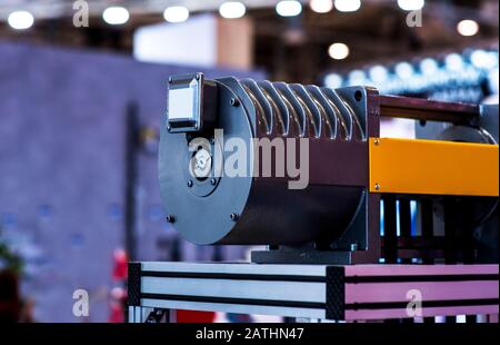 Elevator shaft maintenance. cable control Stock Photo - Alamy