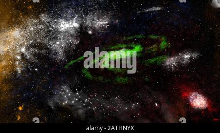 Nebulae and many stars in outer space. Elements of this image furnished ...