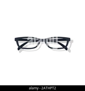 Eye glasses vector fashion illustration black frame design isolated ...