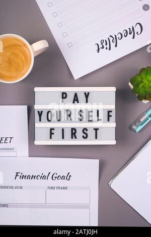 Finance and business concept. On a gray background, a red zipper ...