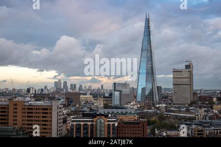 The Southwark south London skyline dominated by The Shard completed in ...