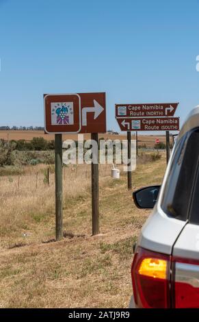 Moorrreesburg, South Africa. Dec 2019. road signs for the Cape to ...