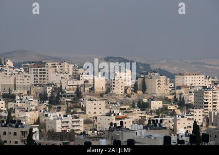 View of the Palestinian town of Bethany or what is locally known as Al ...