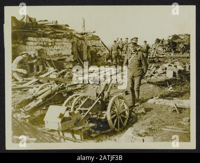 German pill box captured by British troops. Collection of World War I ...